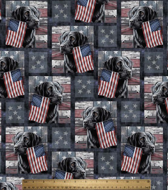 David Textiles Black Labs Patriotic Cotton Fabric Joann