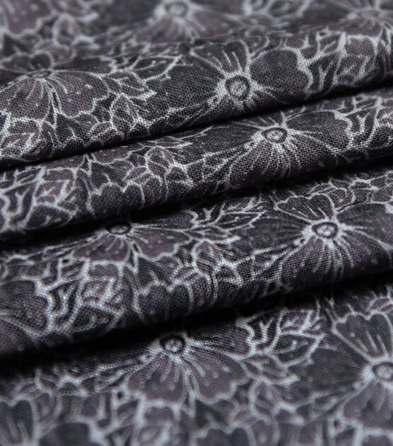 Black Floral Cotton Fabric By Keepsake Calico Joann