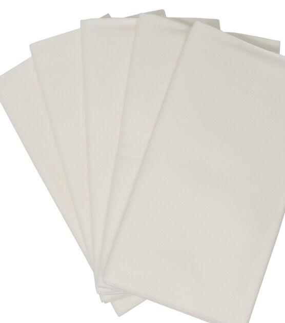 Singer 18 X 21 White Solid Fabric Quarter Bundle 5pc Joann