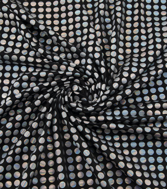 Yaya Han Cosplay Collection Black Stretch Foil Dots Apparel Fabric Joann