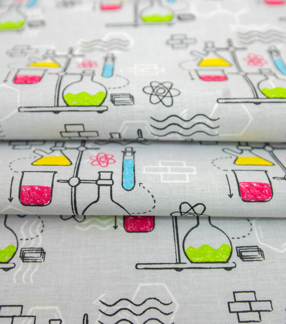 Science Experiments Gray Novelty Cotton Fabric Joann