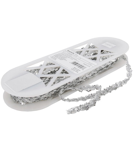 Simplicity Sequin Cupped Scroll Trim 038 Silver Joann