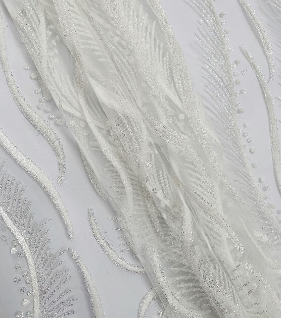 Bridal Glitter Vines On Mesh Fabric Joann