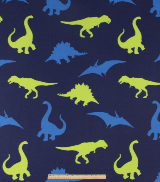 48 Wide Dinosaurs On Blue No Sew Fleece Blanket By Make It Give It Joann