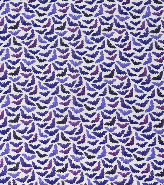 Singer 18 X 21 Bats And Dots Halloween Cotton Fabric Quarter Bundle 5pc