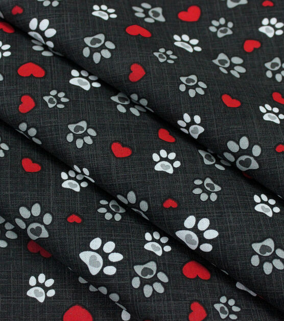 Tossed Love Paws Novelty Cotton Fabric Joann
