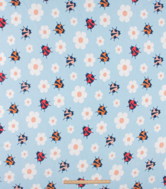 48 Multicolor Wide Daisies And Ladybugs No Sew Fleece Blanket Joann
