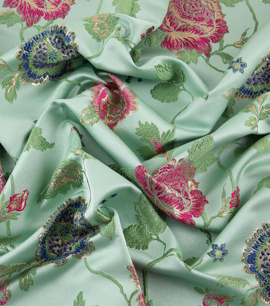 Yaya Han Cosplay 4 Seasons French Brocade Mint Fabric Joann