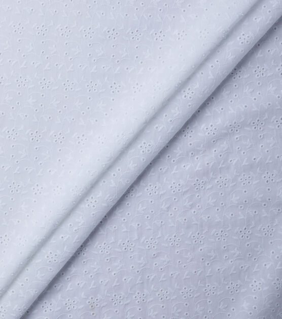Specialty Cotton Simple Eyelet Fabric White Joann