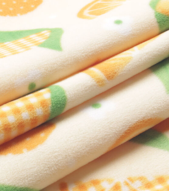 Lemons On Cream Anti Pill Plush Fleece Fabric Joann
