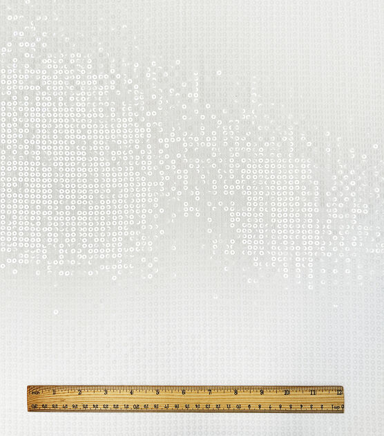 White Clear Sequin On Chiffon Fabric Joann