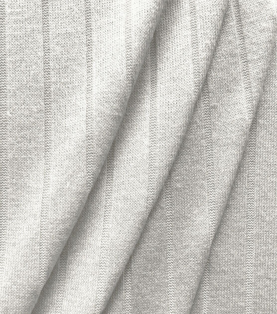 Cream Wide Rib Knit Athleisure Fabric Joann