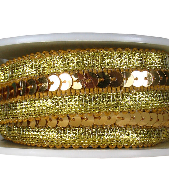 Gold Sequin Band Trim Joann