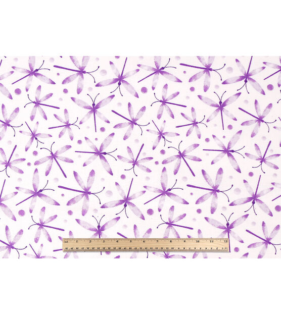 Purple Watercolor Dot Dragonfly Cotton Fabric By Keepsake Calico Joann