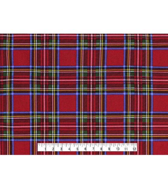 Blue And Red Plaid Christmas Cotton Fabric Joann