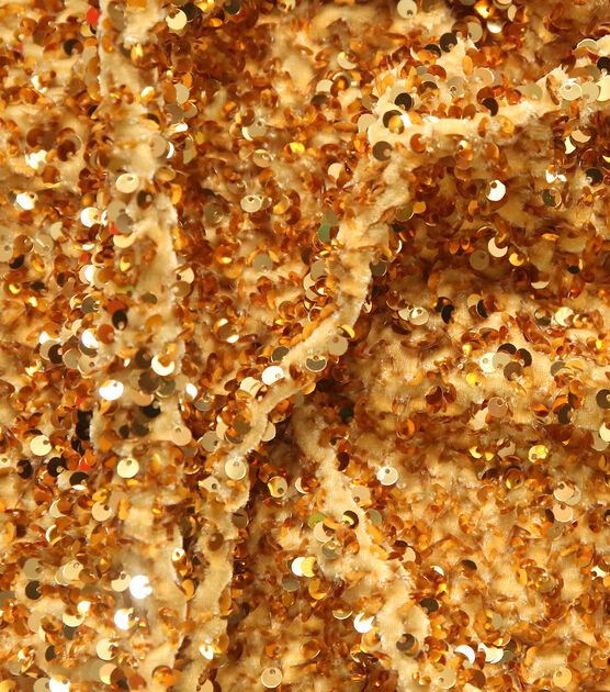 Packed Sequin On Velvet Bright Gold Fashion Joann