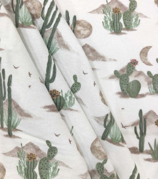 Desert Cactus On Cream Nursery Flannel Fabric Joann