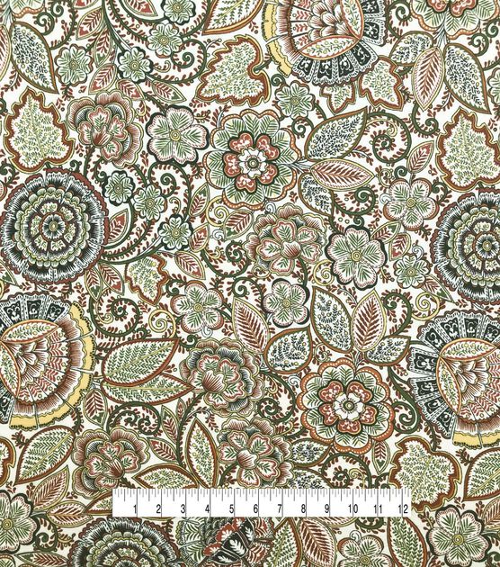 Cream Multi Floral Abstract Jersey Knit Fabric Joann