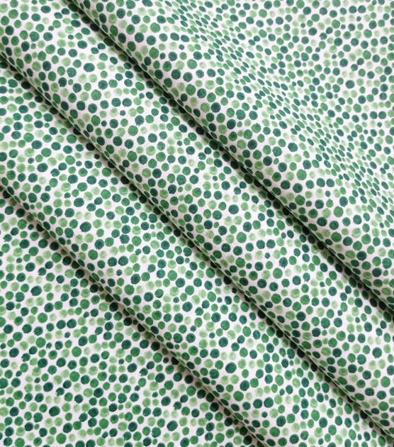 Watercolor Dots On Green Cotton Fabric By Keepsake Calico Joann