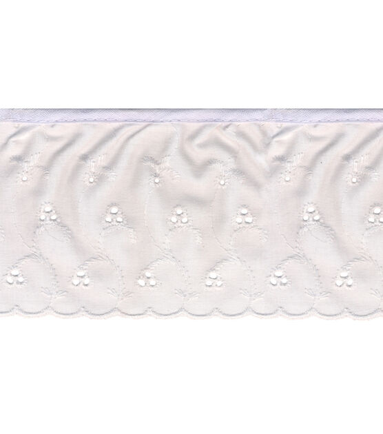 Simplicity Eyelet Swirl Trim White Joann