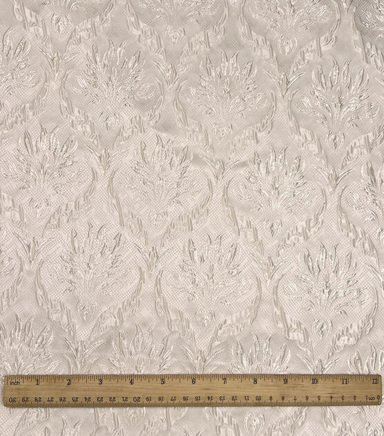 Cream Damask Textured Brocade Fabric By Sew Sweet Joann