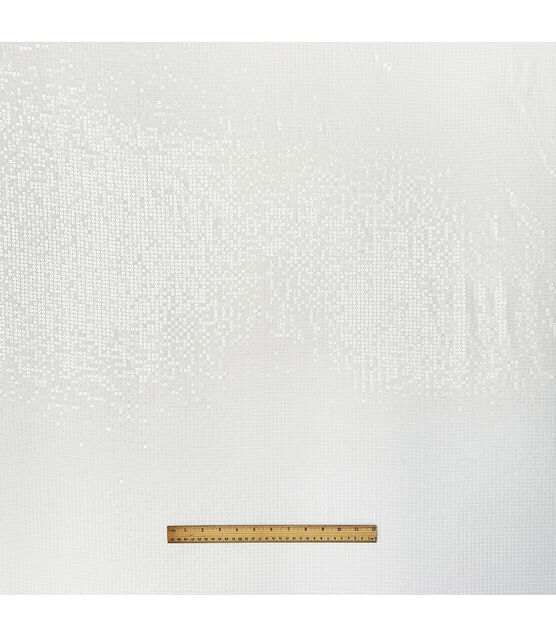 White Clear Sequin On Chiffon Fabric Joann