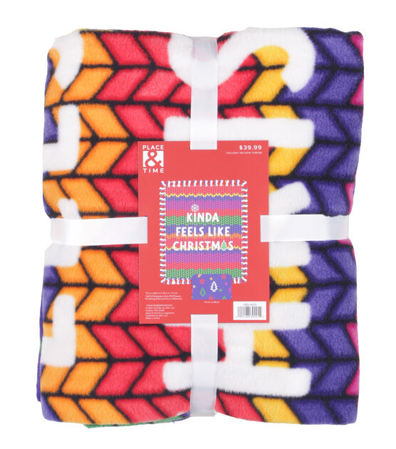 72 Wide Kinda Feels Like Christmas No Sew Fleece Blanket By Place