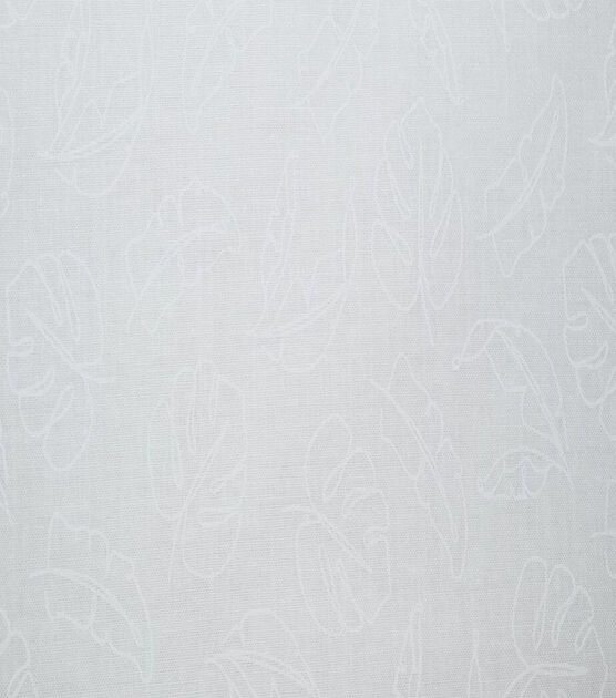 Fern Leaves White Quilt Cotton Fabric By Quilters Showcase Joann