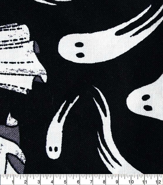 Ghosts On Black Halloween Cotton Fabric Joann