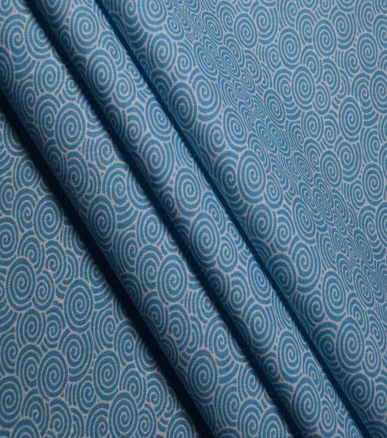 Swirls On Scuba Blue Cotton Fabric By Quilters Showcase Joann
