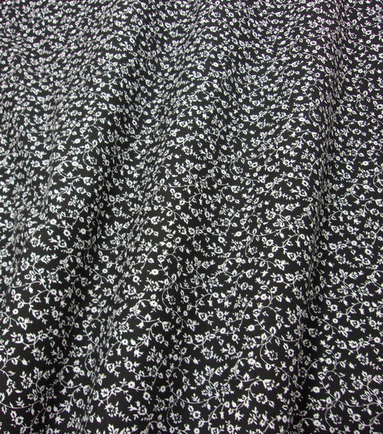 Floral Vines On Black Quilt Cotton Fabric By Quilters Showcase Joann