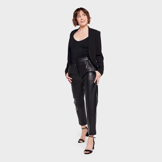 Black Smooth Faux Leather Fabric Joann