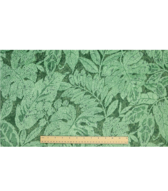 Summer Green Tonal Tropical Leaves Sew Lush Fleece Fabric Joann