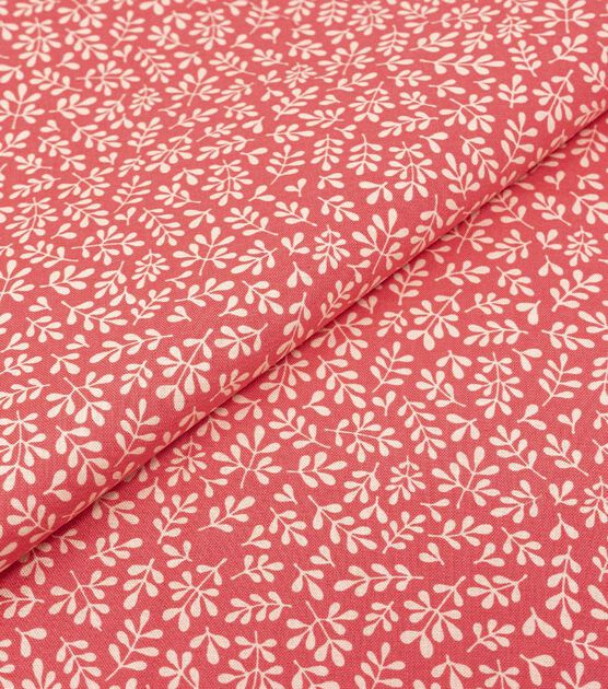 Singer Leaves On Pink Quilt Cotton Fabric Joann