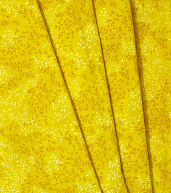 Yellow Tonal Vines Cotton Fabric By Keepsake Calico Joann
