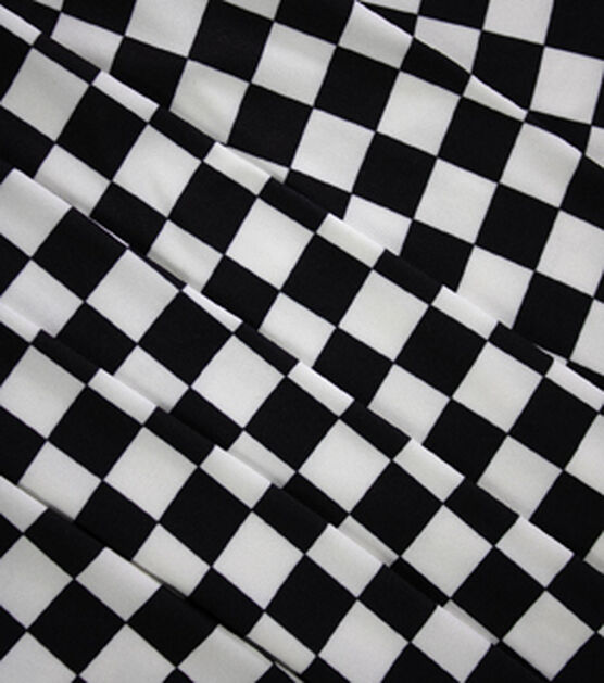 Black And White Checker Jersey Knit Fabric Joann