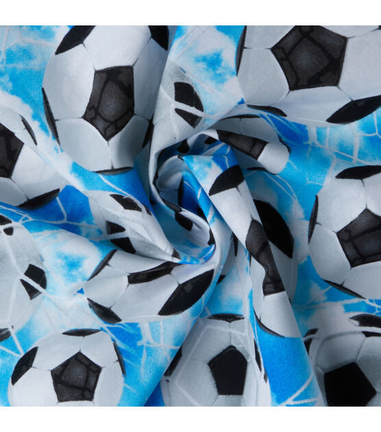 Blue Soccer Sky Novelty Cotton Fabric Joann