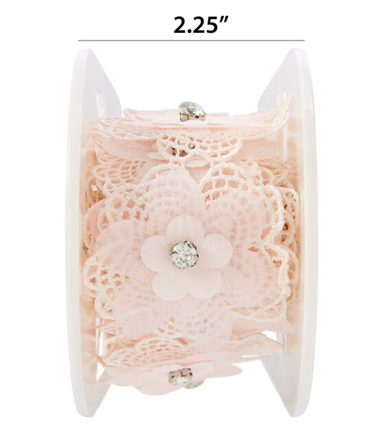 2 Flower With Rhinestone Peach Trim By Simplicity Joann