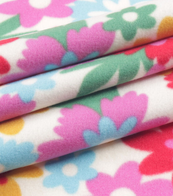 Bright Floral Blizzard Prints Fleece Fabric Joann