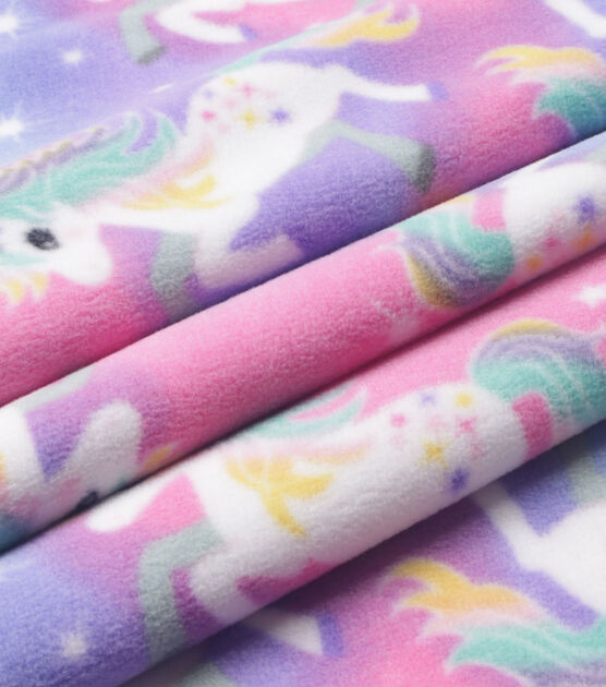 Unicorns On Tie Dye Anti Pill Plush Fleece Fabric Joann