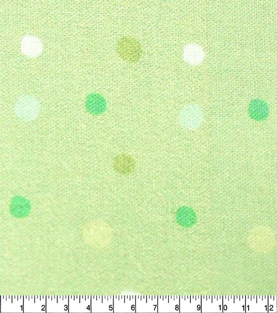 18 X 21 Dots On Green Quilt Cotton Fabric Quarter By Keepsake Calico
