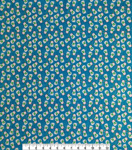 Snowmen On Blue Christmas Cotton Fabric Joann