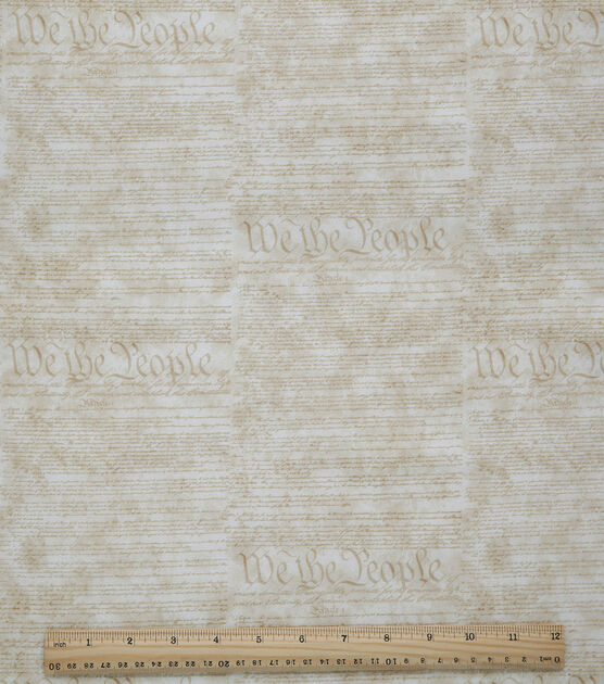Declaration On Cream Patriotic Cotton Fabric Joann