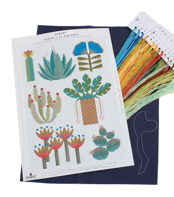 Dmc 9 X 13 Emily Peacock Botanical Desert Cross Stitch Kit Joann