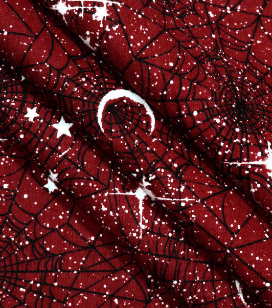 Red Crescent Moons On Webs Super Snuggle Flannel Fabric Joann