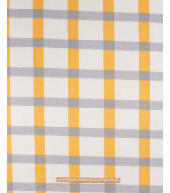 48 Wide Yellow Plaid No Sew Fleece Blanket By Happy Value Joann