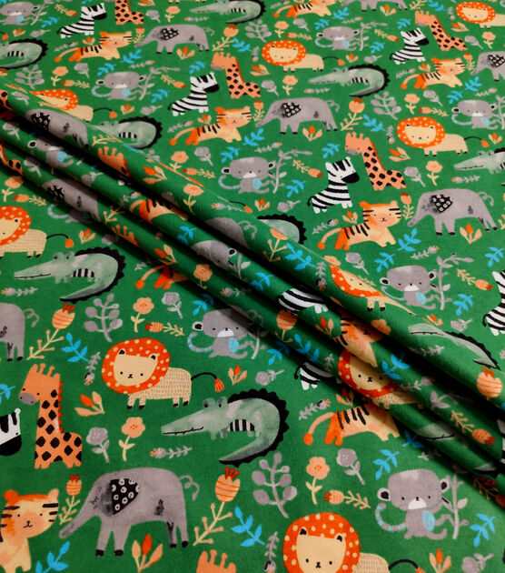 Watercolor Jungle Super Snuggle Flannel Fabric Joann
