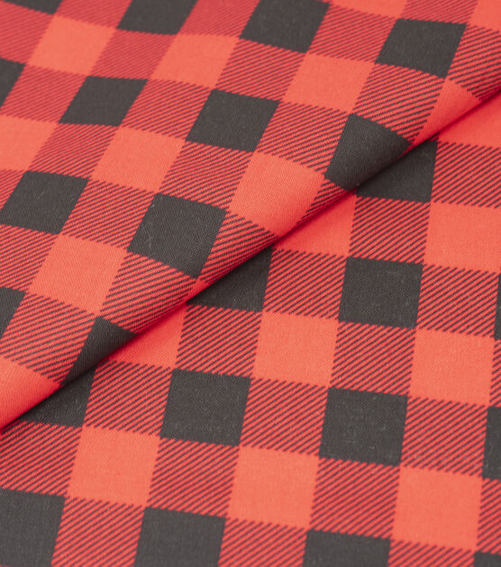 Singer 18 X 21 Red Buffalo Checks Christmas Cotton Fabric Quarter 1pc