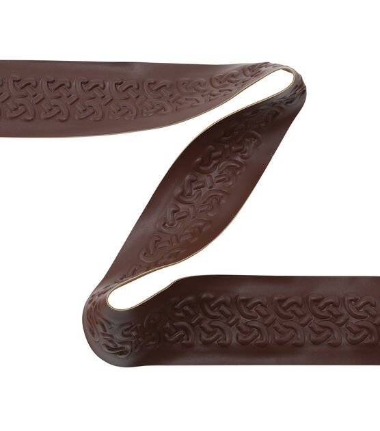 Yaya Han Sew On Embossed Pleather Brown Trim Joann