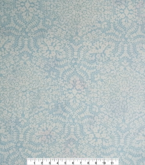 Blue Damask Swirl Super Snuggle Flannel Fabric Joann